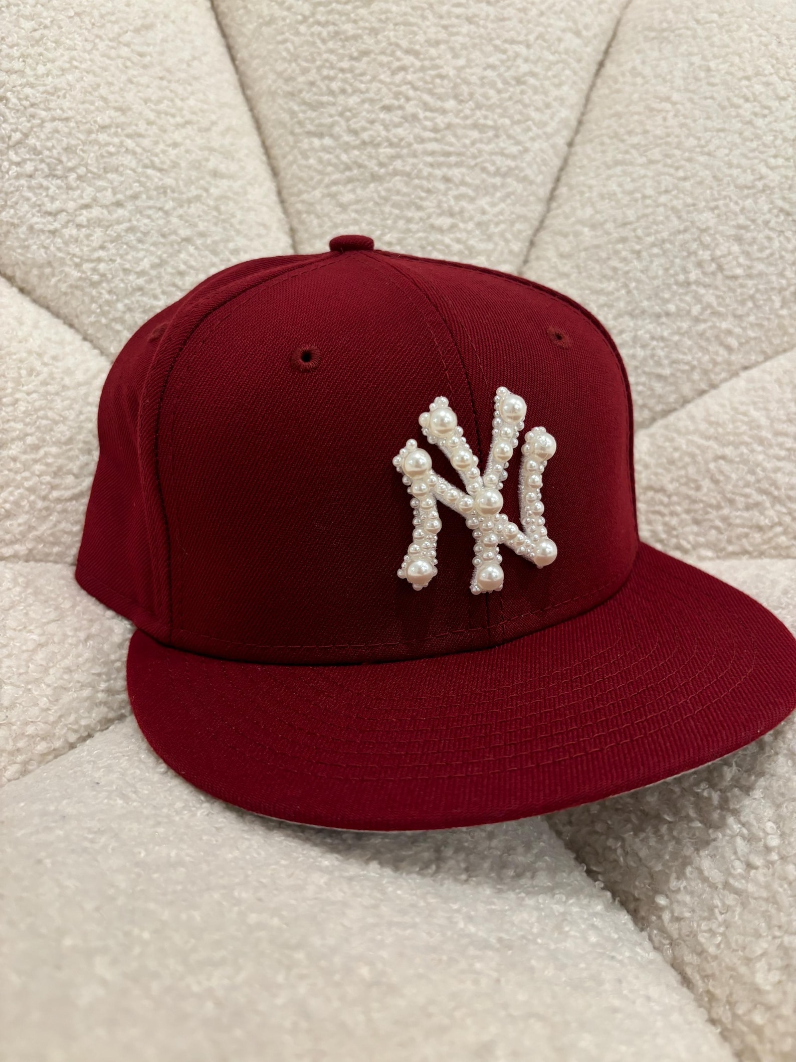 Pearl Jeweled NY Logo Fitted Cap - Etsy