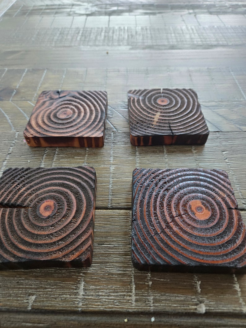Rustic Wood Coaster - Etsy