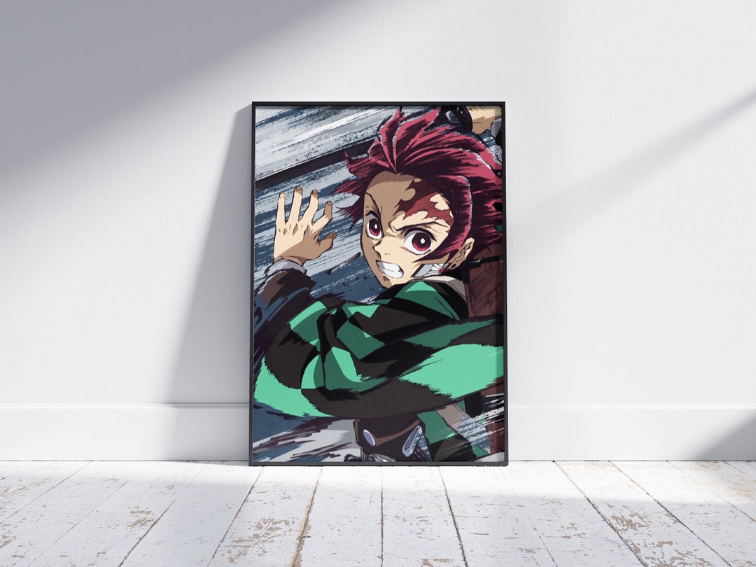 Demon Slayer Poster Anime Art Print Angry Tanjiro Kamado Poster Anime ...