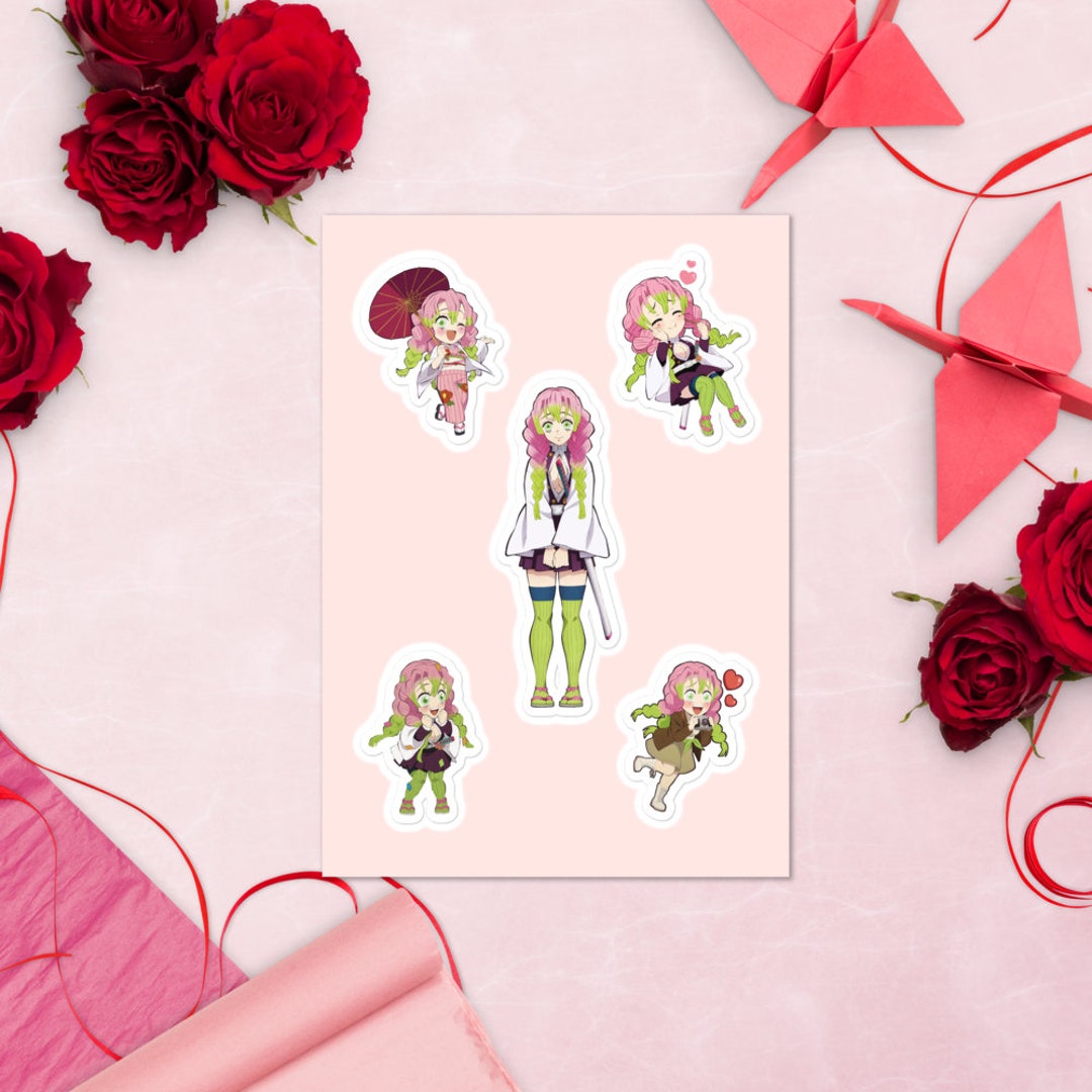 Demon Slayer Stickers Mitsuri Kanroji Cute Anime Girl Stickers - Etsy