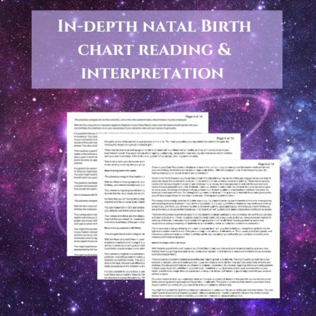 The Most Accurate Personalized Birth Chart Reading, In-depth Natal ...