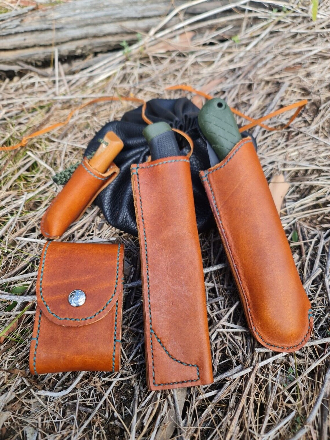 Mora Companion Knife Survival Bushcraft Handmade Leather Sheath Belt ...