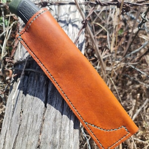 Mora Companion Knife Survival Bushcraft Handmade Leather Sheath Belt ...