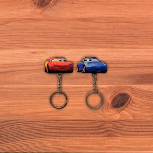Cars Movie Key Holder, Lightning Mcqueen and Sally Keychains, Disney ...