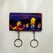 Simpsons Key Holder, Homer and Marge Dancing, Handmade Keychain, Wooden ...