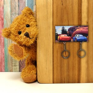 Cars Movie Key Holder, Lightning Mcqueen and Sally Keychains, Disney ...