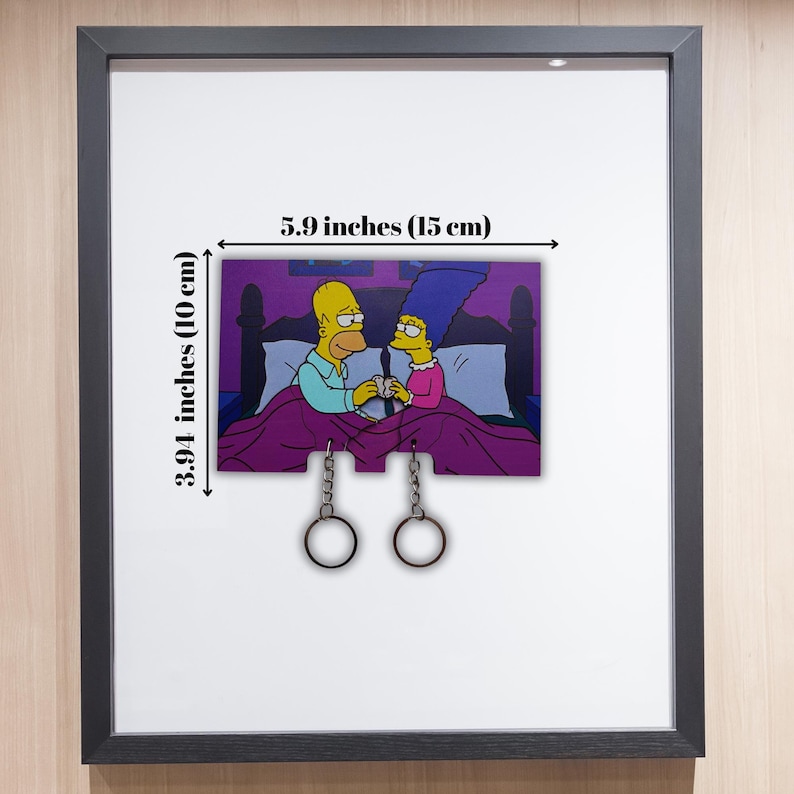 Simpsons Key Holder, Homer and Marge, Handmade Wooden Wall Decor - Etsy