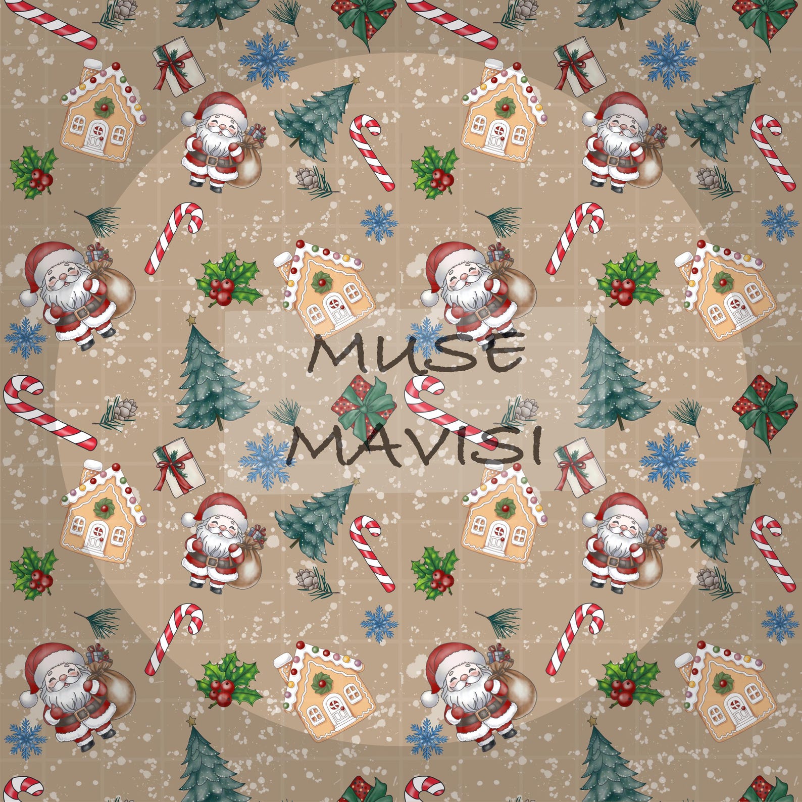 Christmas Digital Seamless Pattern Unlimited Commercial Use Print File ...
