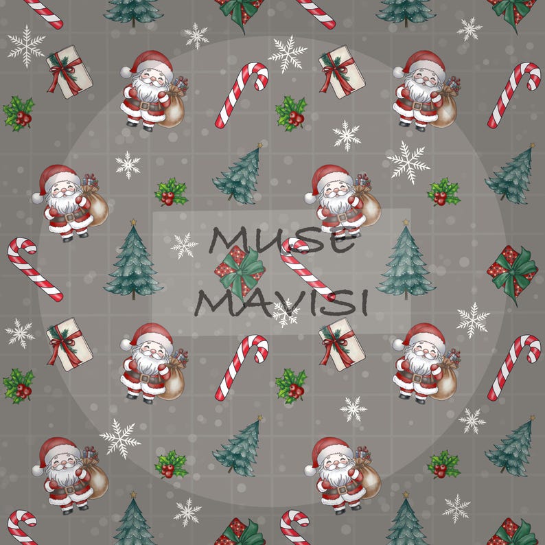 Christmas Digital Seamless Pattern Unlimited Commercial Use Print File ...