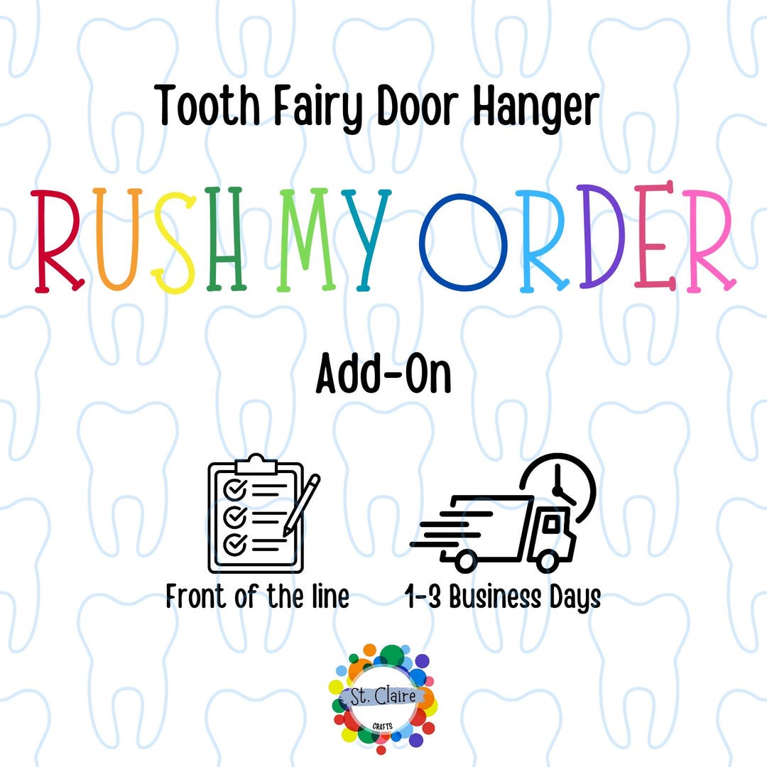 Tooth Fairy Door Hanger Rush My Order Add-on - Etsy