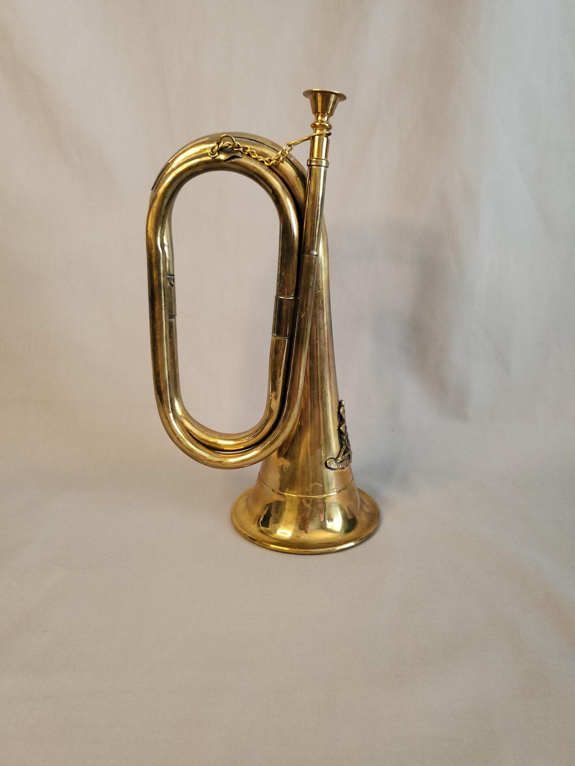 Vintage Decorative Brass Bugle Rep | WW2 British Royal Artillery ...