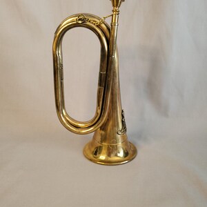 Vintage Decorative Brass Bugle Rep | WW2 British Royal Artillery ...