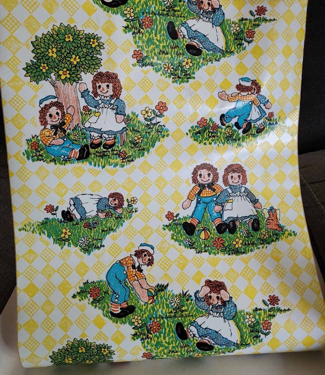 Vintage Raggedy Ann & Andy Wallpaper | Sealed Roll | 1970s 1980s ...