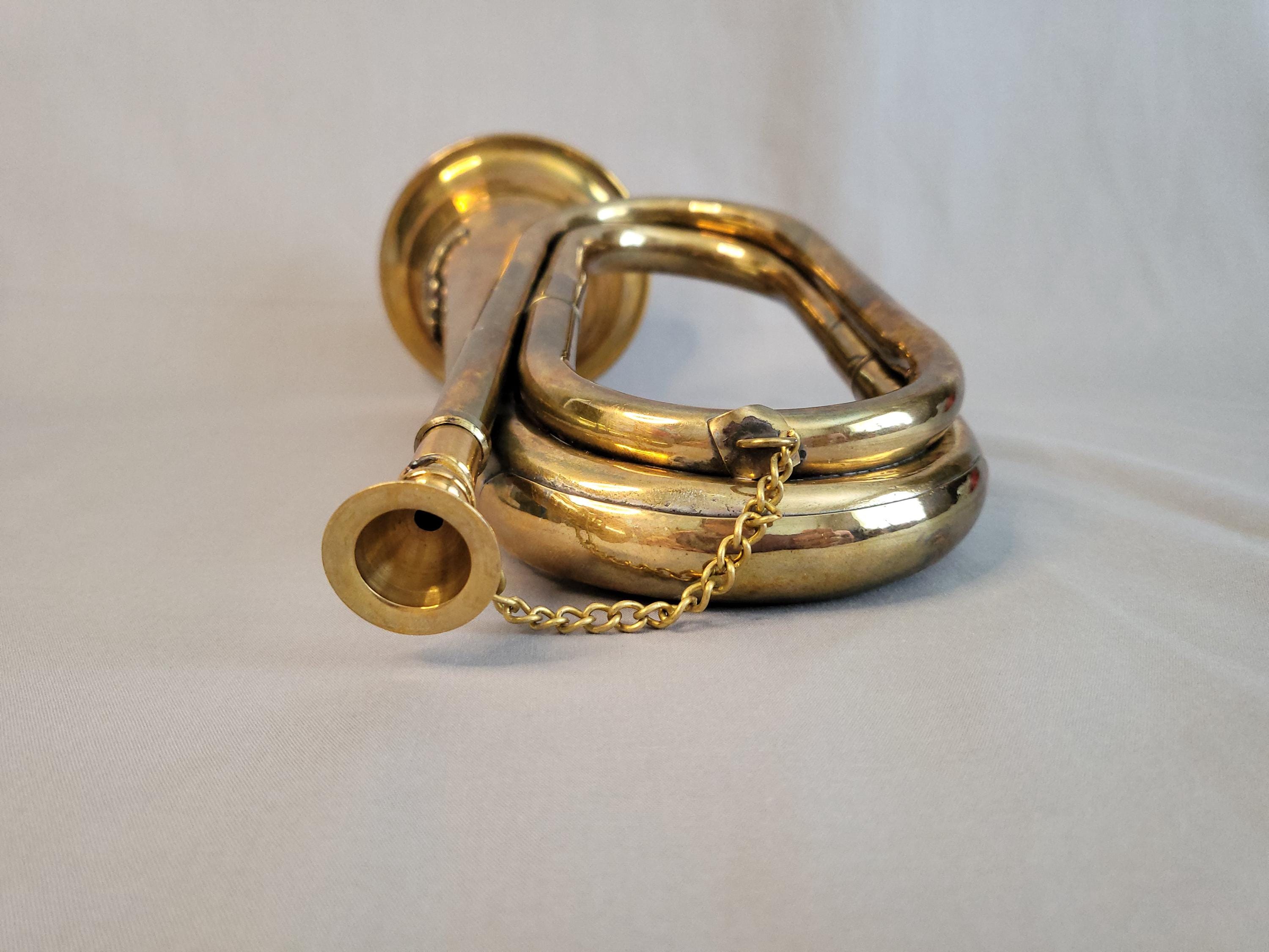 Vintage Decorative Brass Bugle Rep | WW2 British Royal Artillery ...