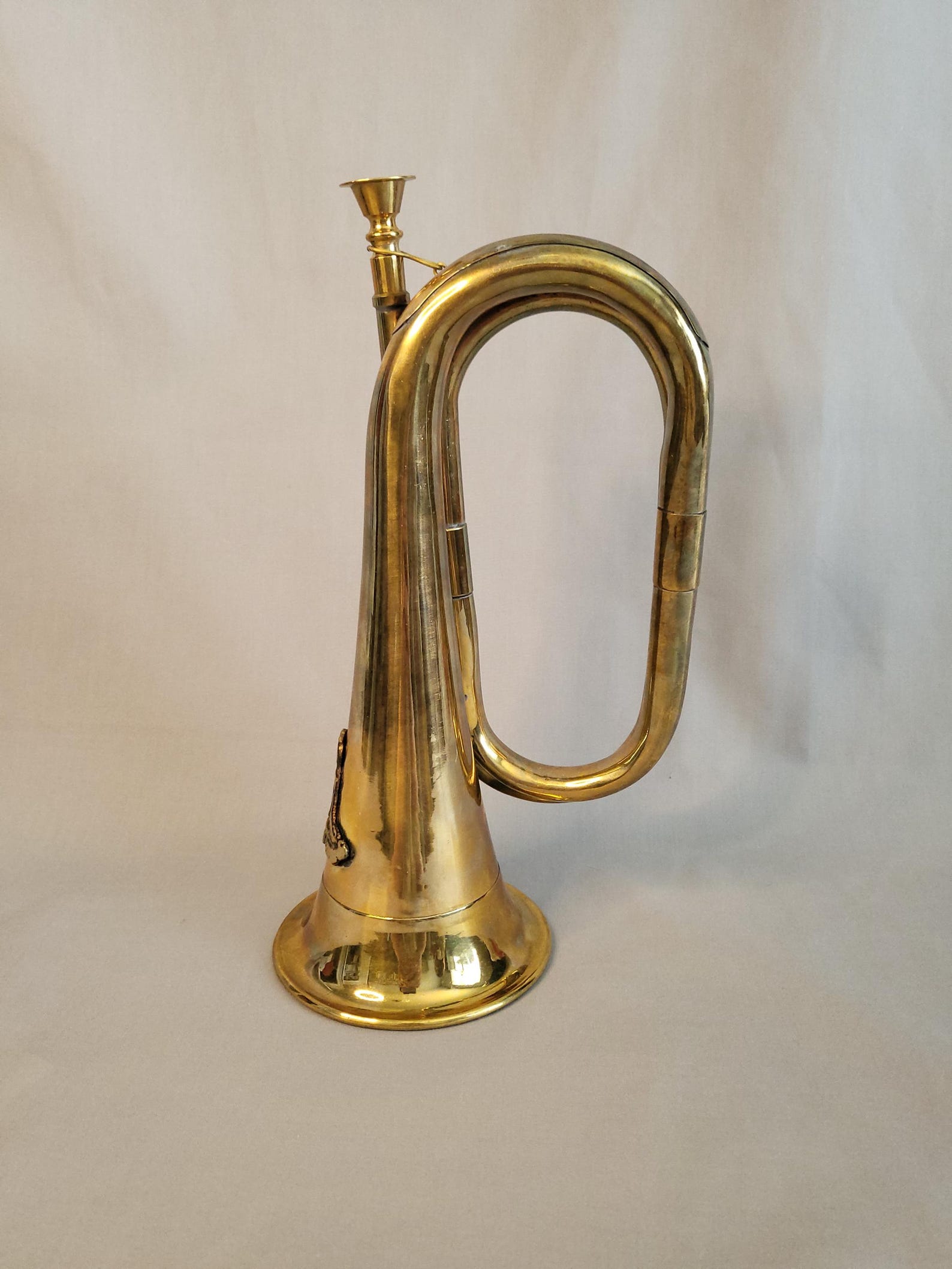 Vintage Decorative Brass Bugle Rep | WW2 British Royal Artillery ...
