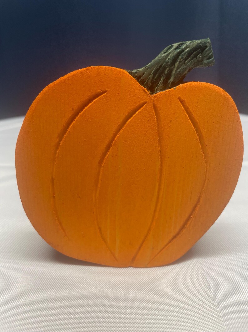 Wooden Pumpkin Figurines | Set of 3 Fall Decor | Rustic Autumn Pumpkins ...