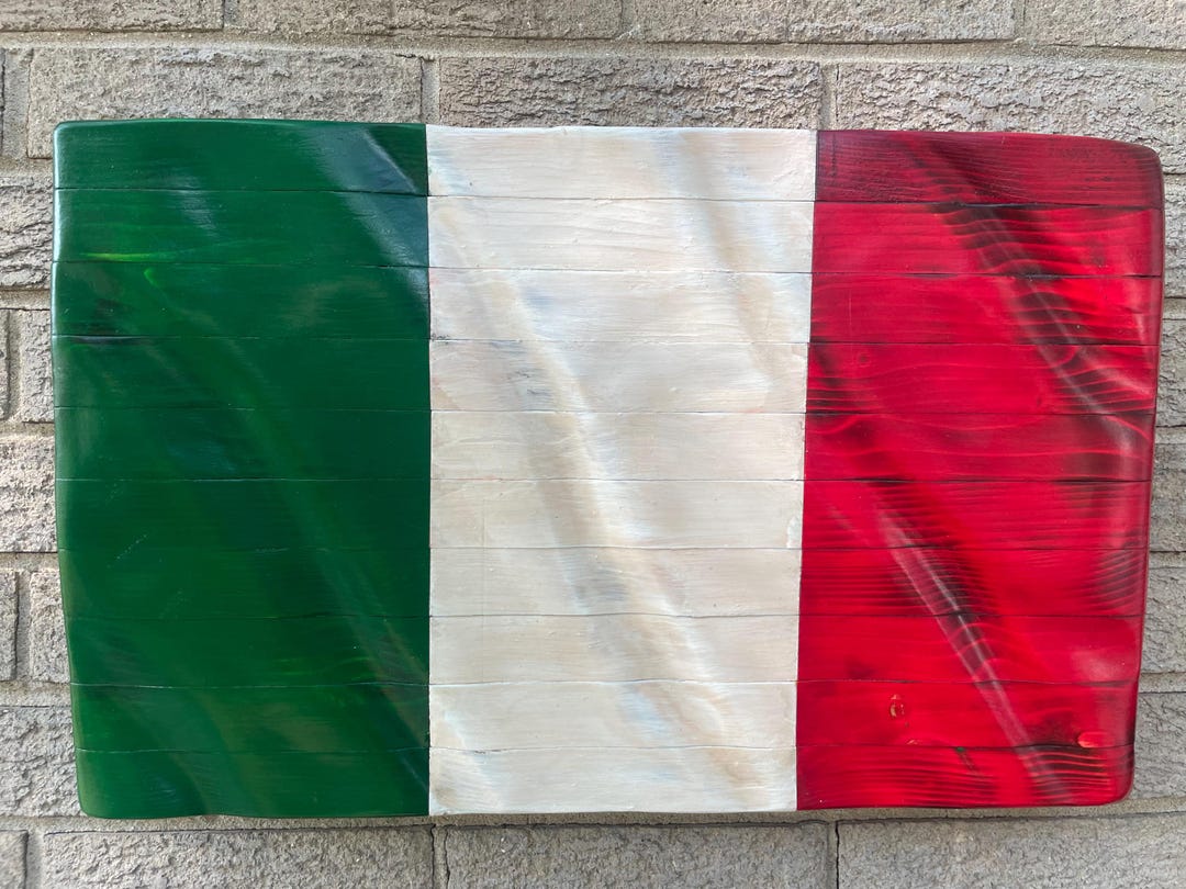 Handcrafted Rustic Italian Flag | Wooden Italy Decor | Italian Heritage ...