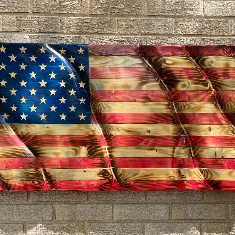 Rustic American Flag - Etsy