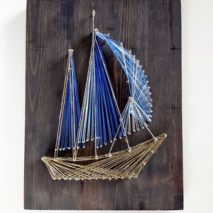 String Art Boat Nautical Home Decor - Etsy