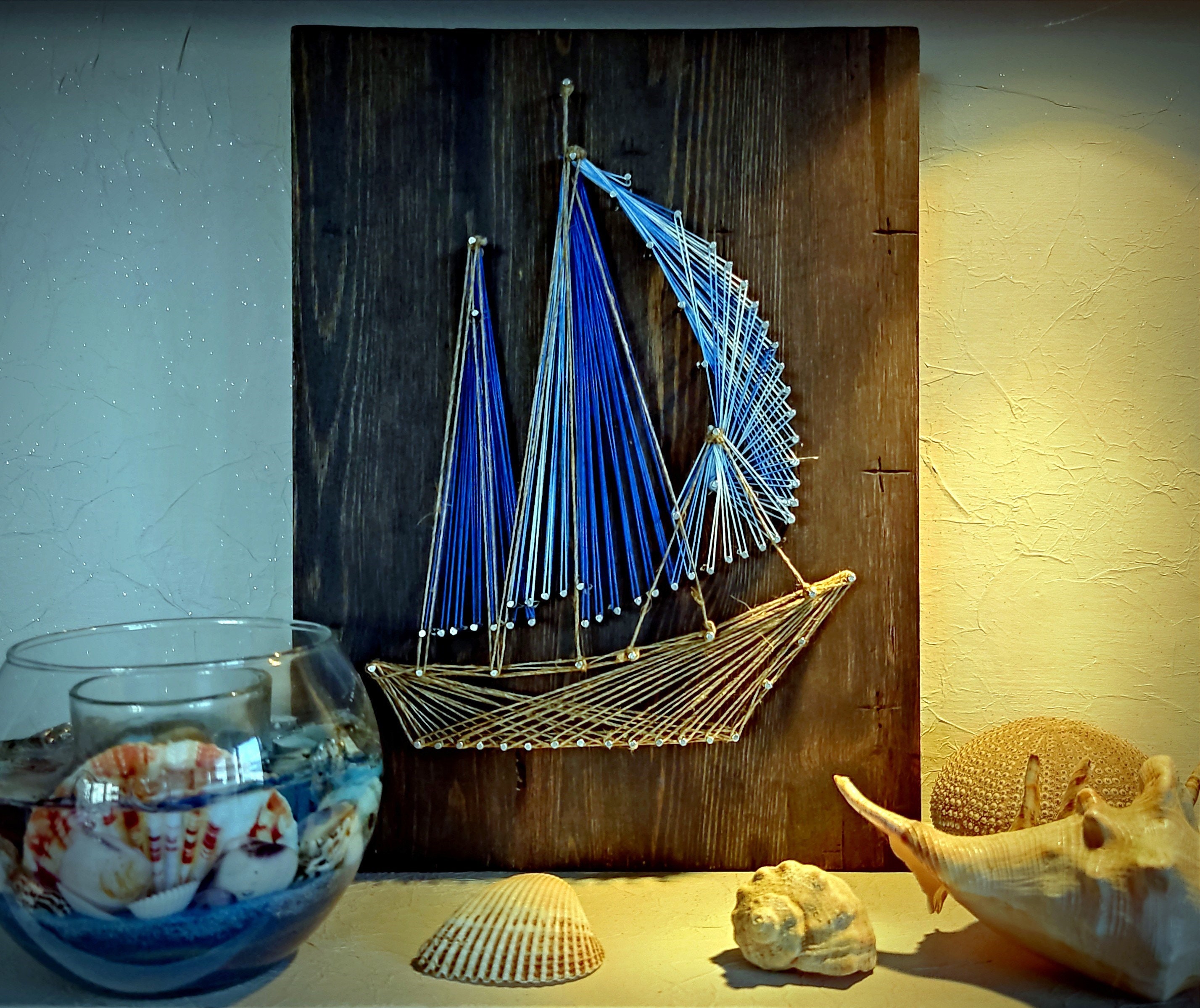 String Art Boat Nautical Home Decor - Etsy