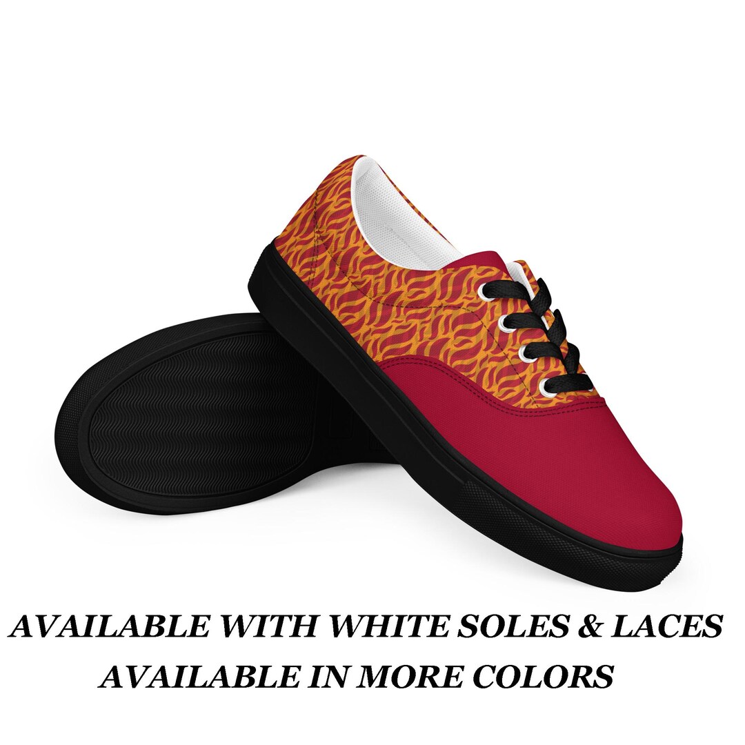 Mens Custom Sneaker Flame Sneaker Comfortable Street Style Firefighter ...