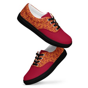 Mens Custom Sneaker Flame Sneaker Comfortable Street Style Firefighter ...