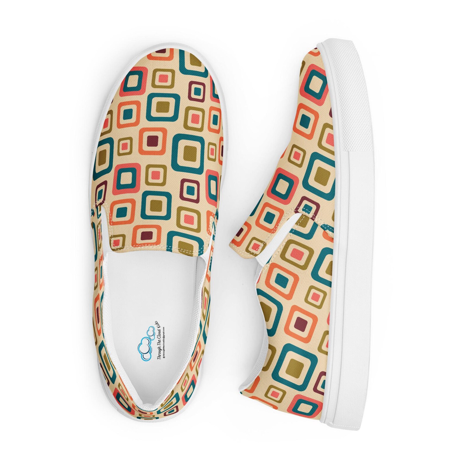 Mens Slip on Sneaker Retro Style 70s Street Style Vintage Casual ...