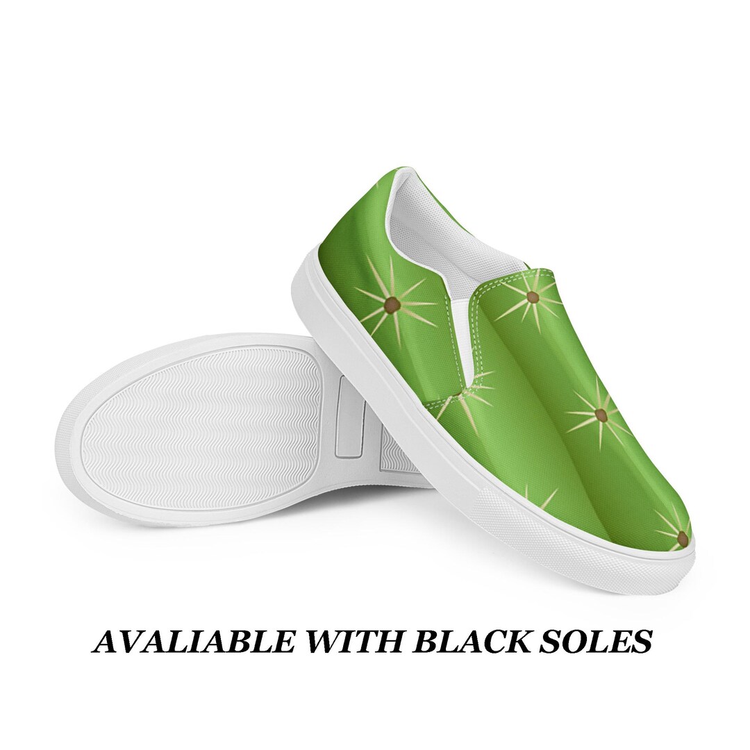 Womens Slip on Shoes Cactus Print Sneaker Plant Lover Gift Street Style ...