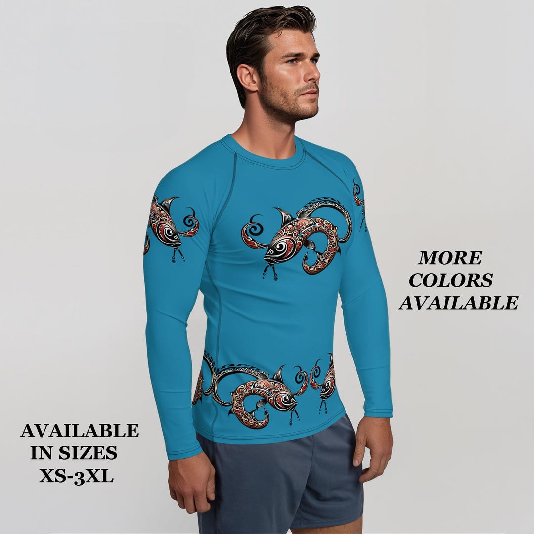 Surf Rash Guard Swim Shirt Sun Protection Athletic Shirt UPF 50 ...