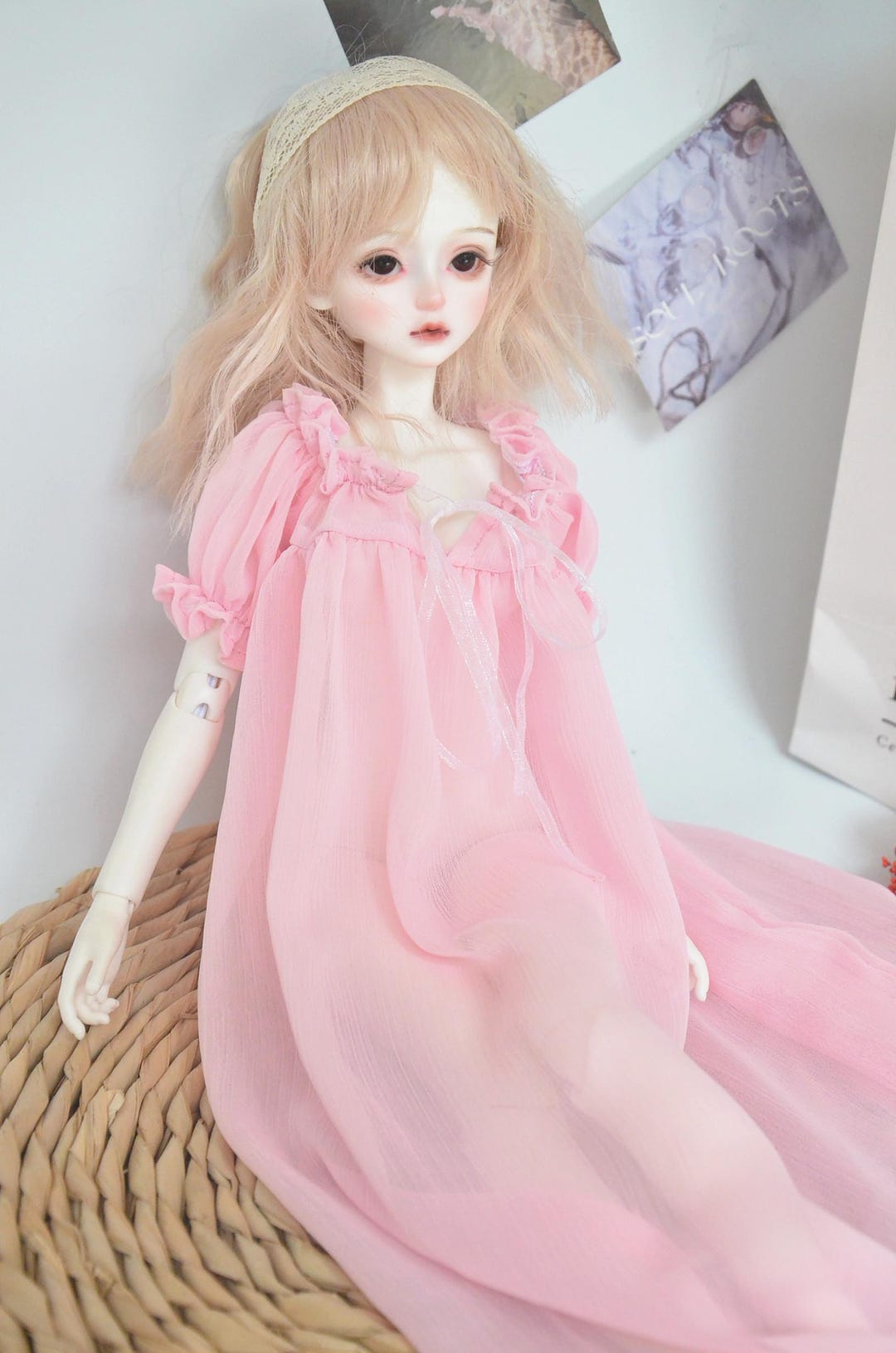 BJD Doll Dress: Handmade Chiffon Gown for 1/6, 1/4 MSD, 1/3 SD Dolls - Etsy
