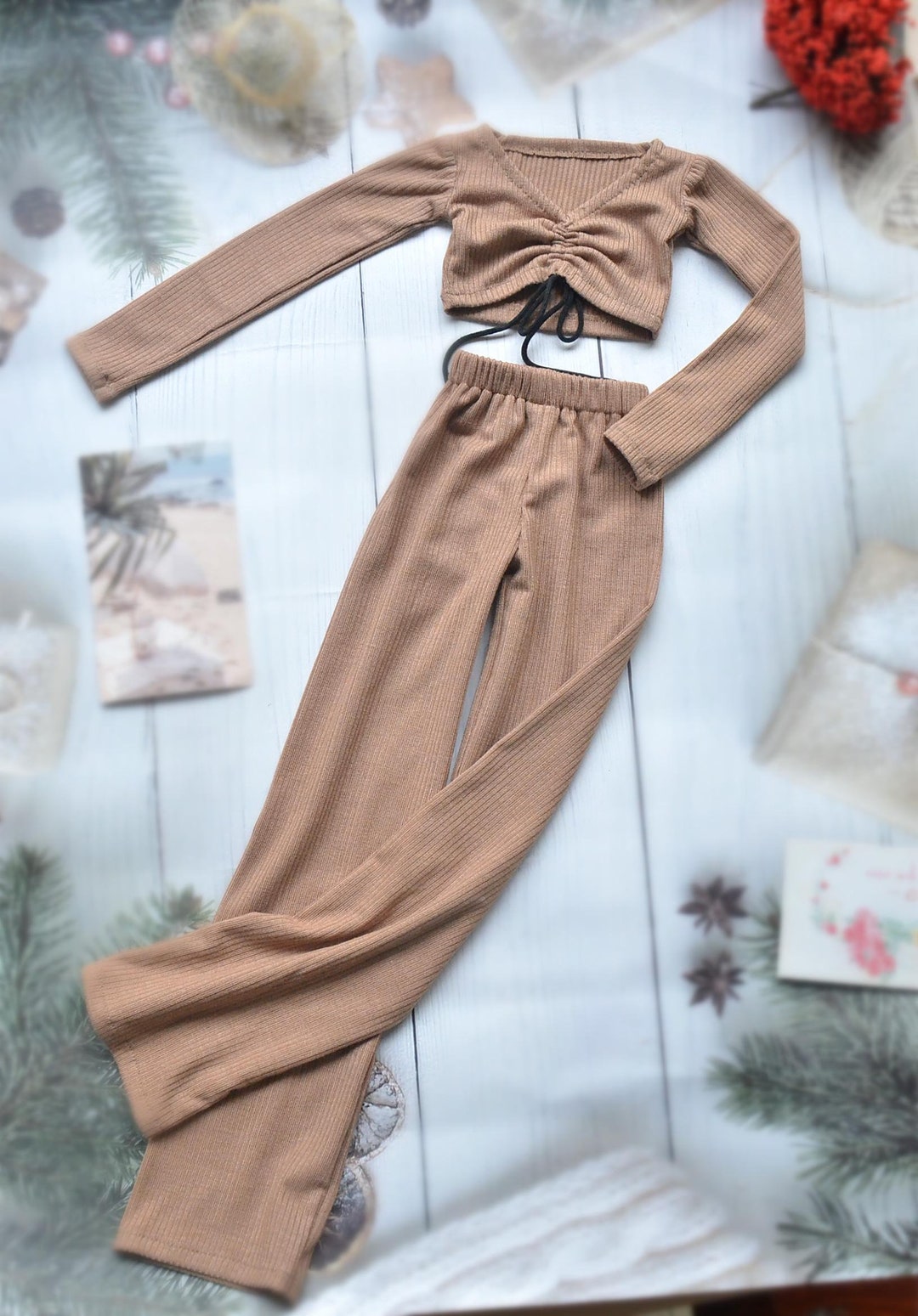 Bjd Doll Drawstring Shirt Wide Leg Pants 1/6 1/4 MSD Minifee 1/3 SD DD ...