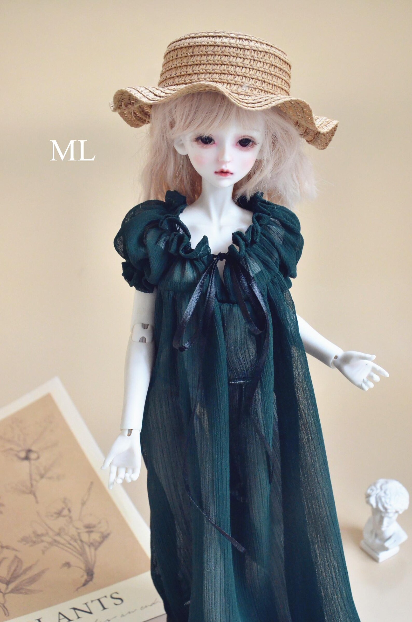 BJD Doll Dress: Chiffon Gown for 1/6, 1/4 MSD, 1/3 SD Dolls - Etsy