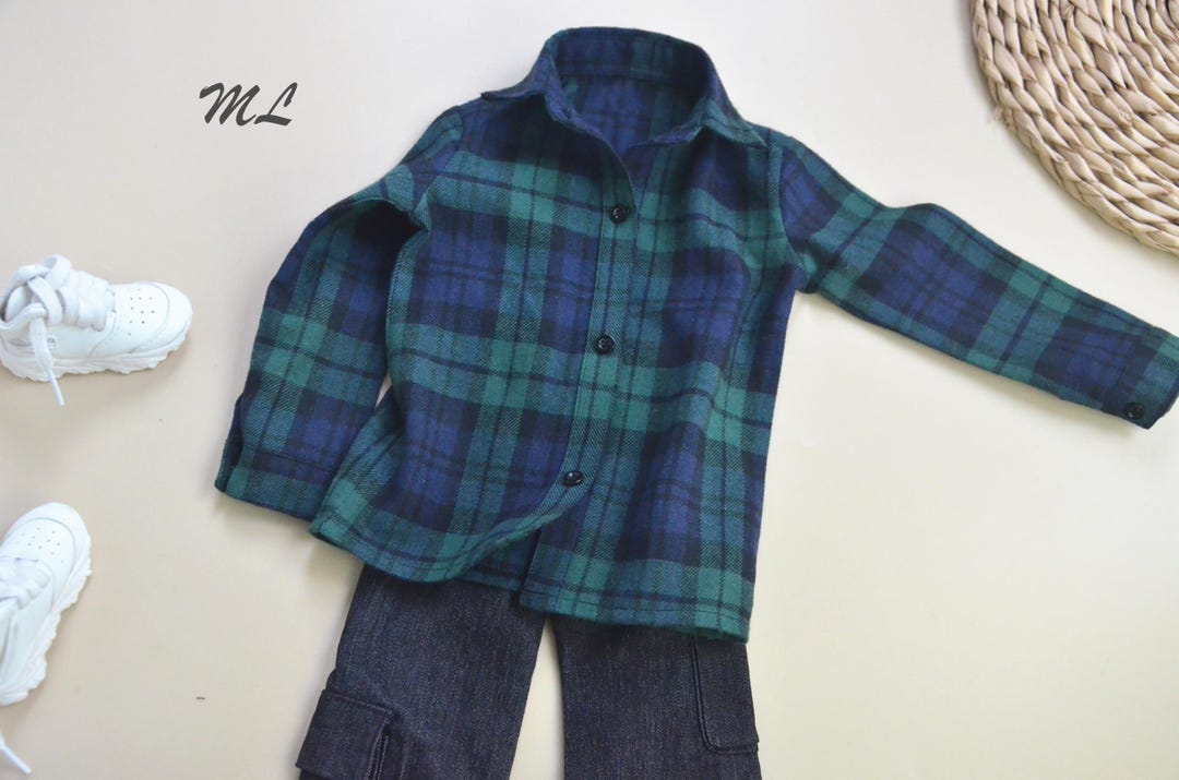 Bjd Plaid Casual Shirt Top 1/6 1/4 MSD 1/3 SD13 Smart Doll SD17 Uncle ...