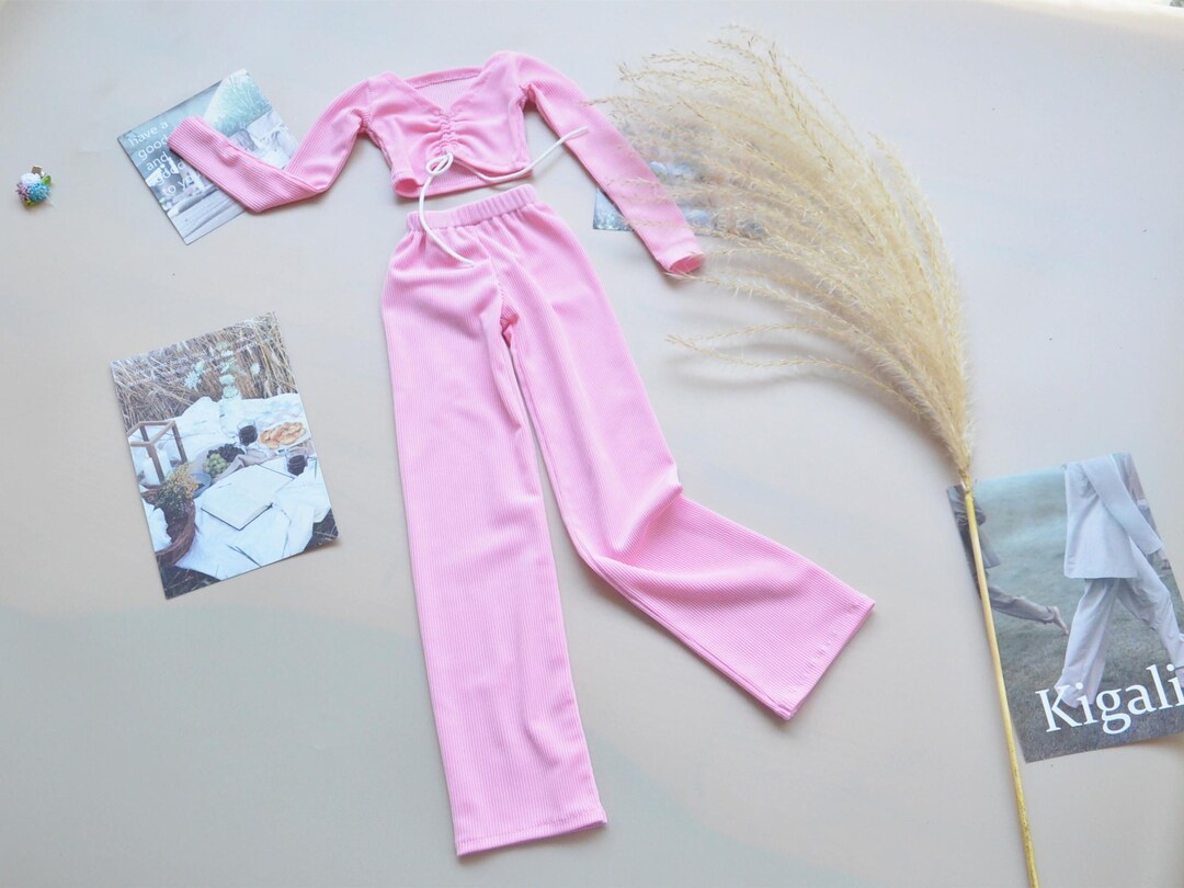 Bjd Doll Drawstring Shirt Wide Leg Pants 1/6 1/4 MSD Minifee 1/3 SD DD ...
