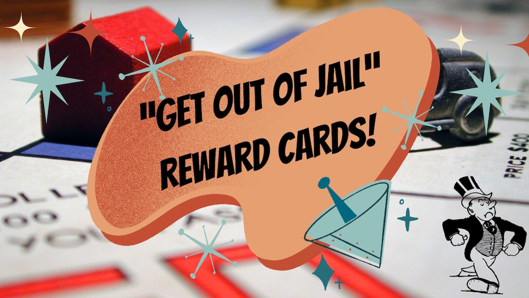 Get Out of Jail Reward Cards, HW Free Passes, Reward Passes, Homework ...