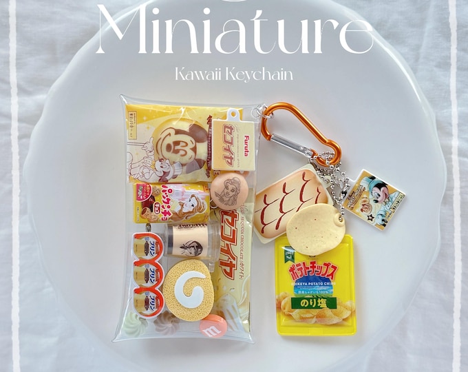 Miniature Japanese Snack Charm Keychain - Capsule Toy Gachapon, Kawaii ...