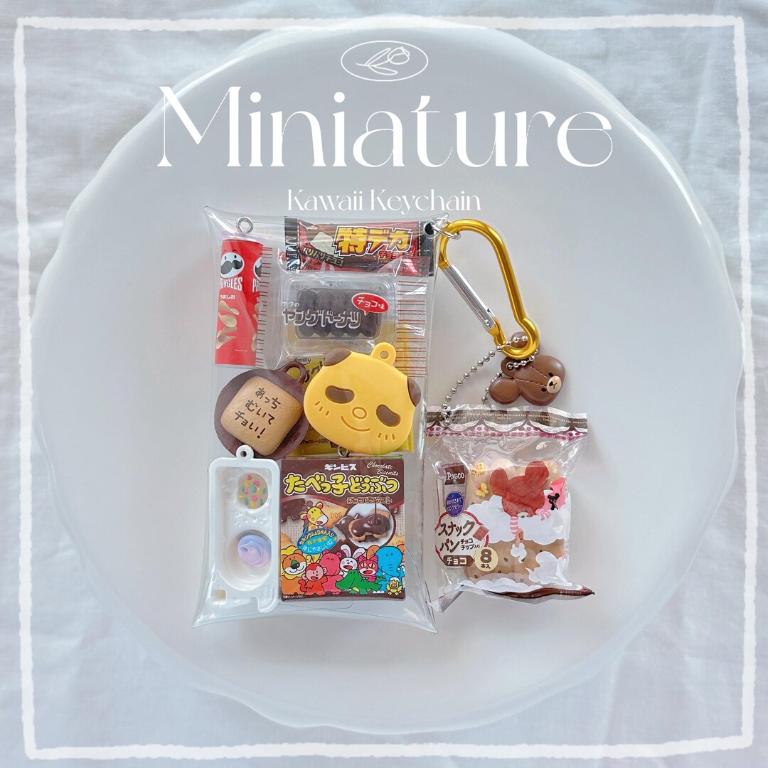 Miniature Japanese Snack Bags Gacha Bag Charm Lunch Box & Milky Snacks ...