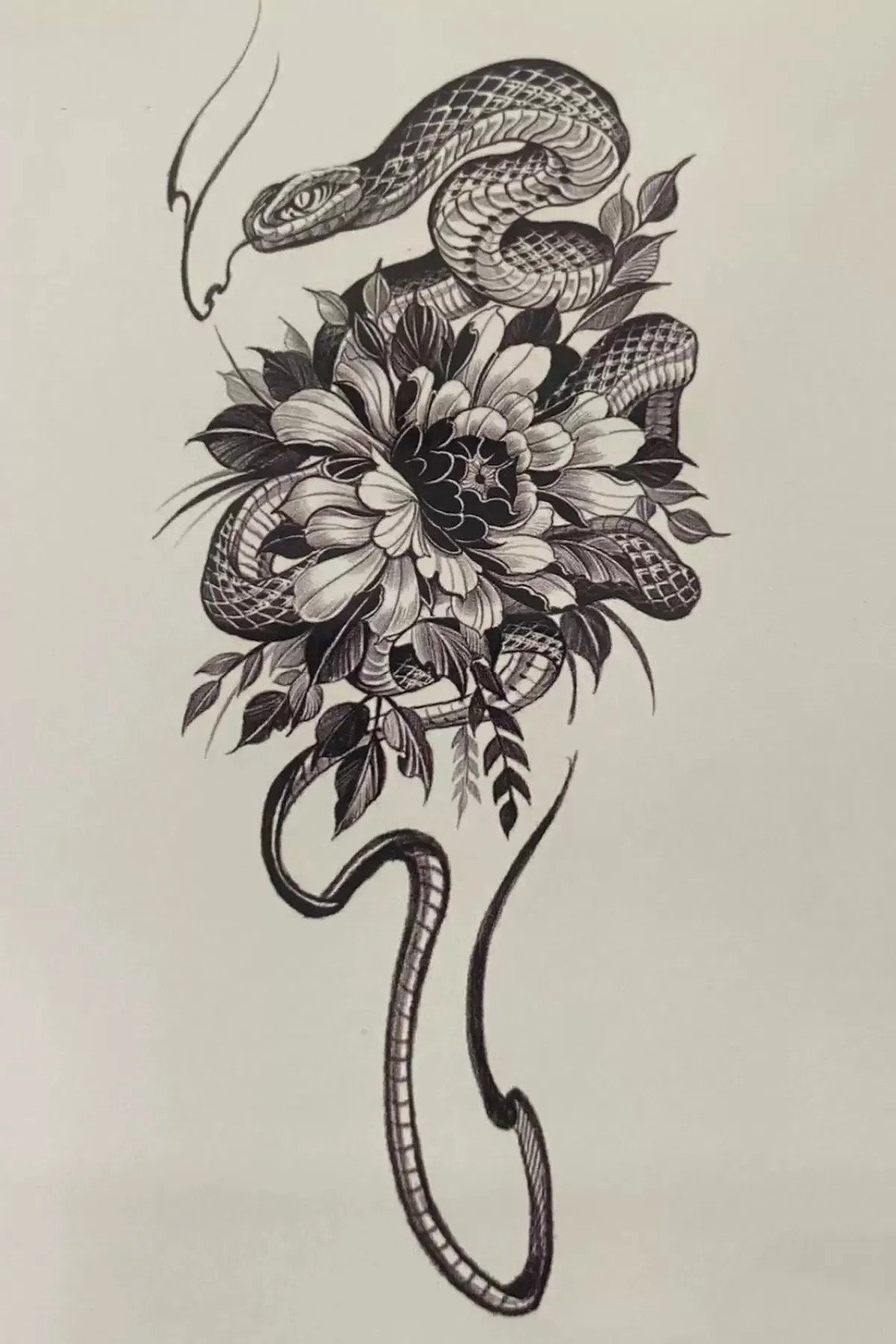 Temporary Snake Figured Tattoo Tatto - Etsy