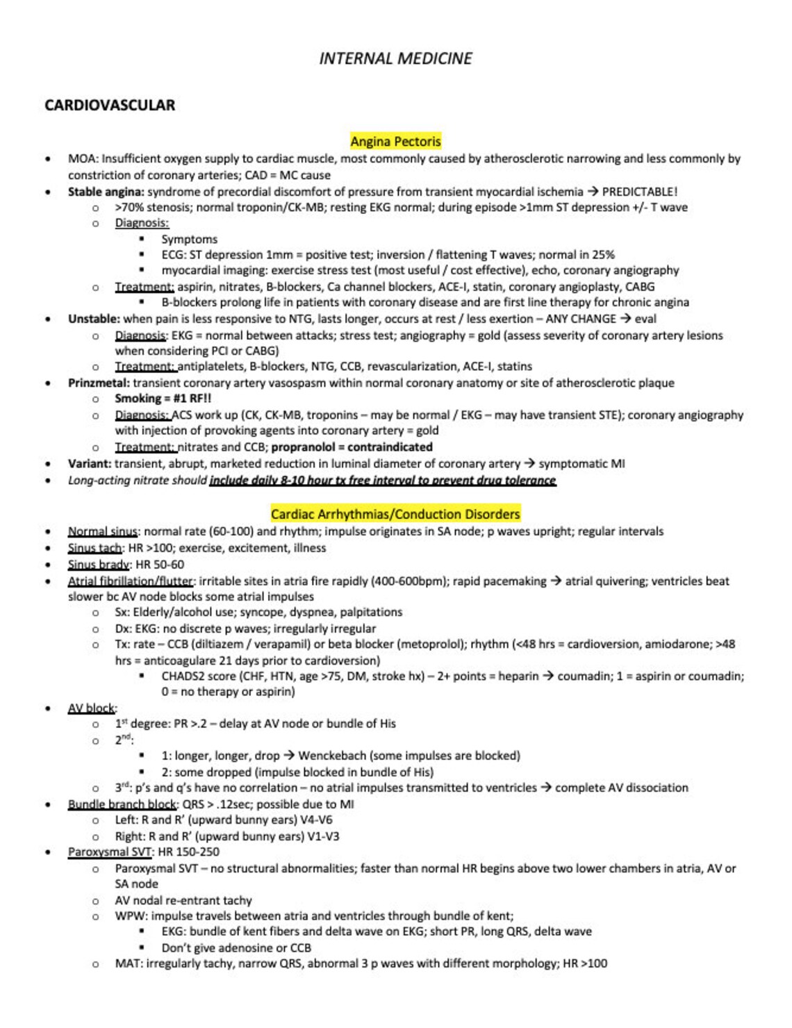 Internal Medicine EOR Study Guide - Etsy