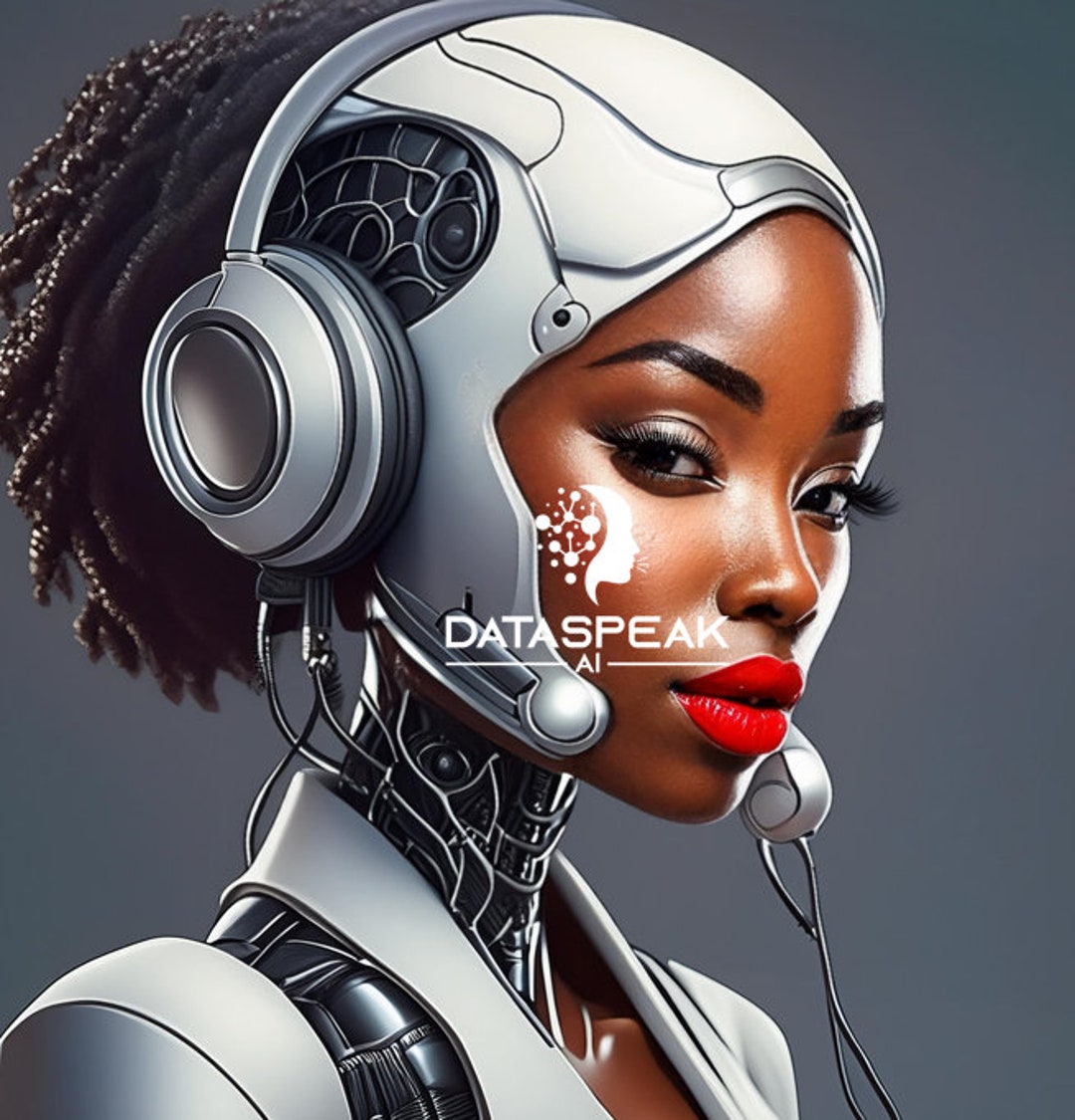 Ebony AI Bot Black Girls in Tech, AI, Robot, Natural Hair - Etsy