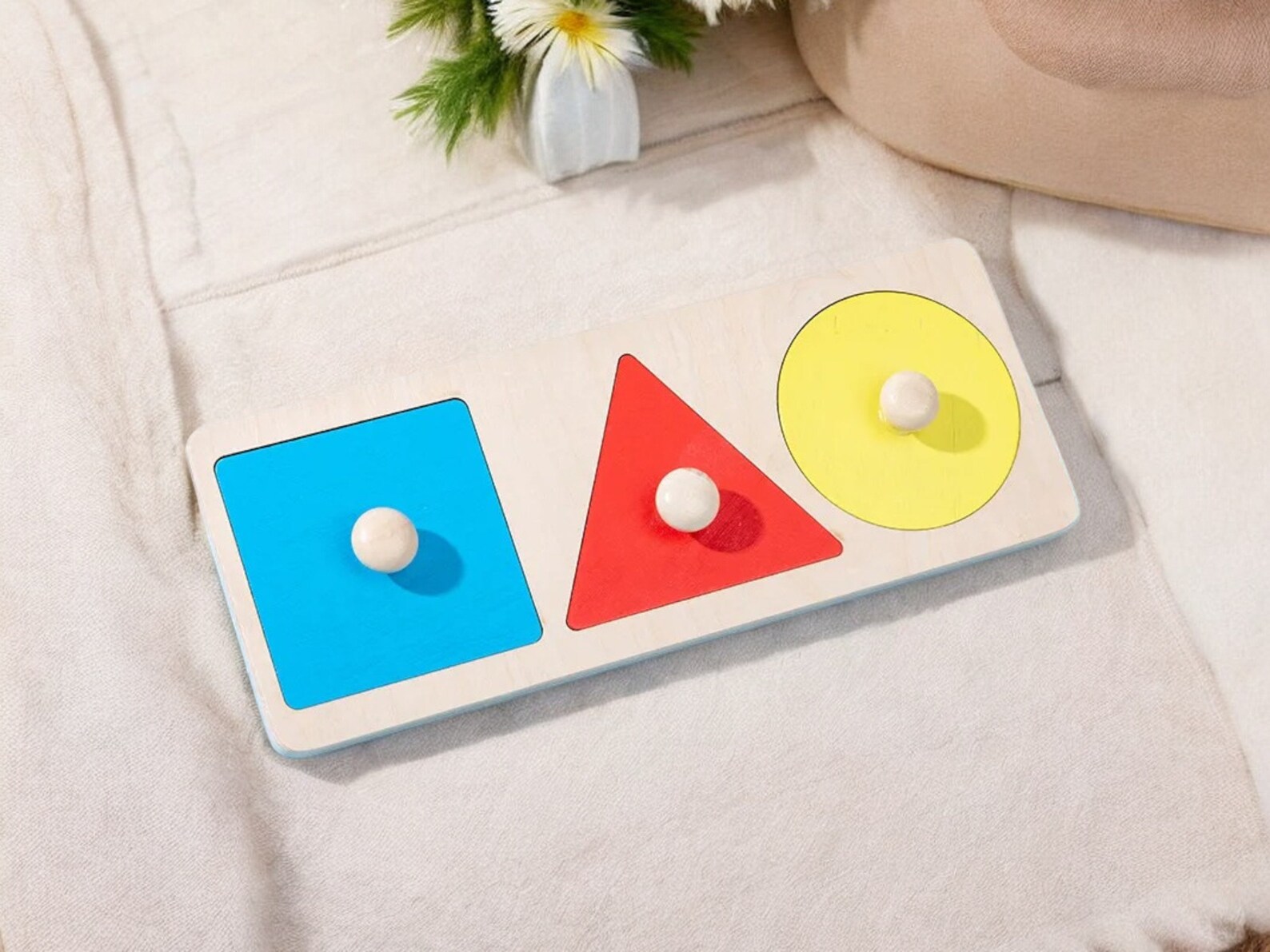 Kids Wooden Shape Sorting Toy Board - Colourful Montessori ...