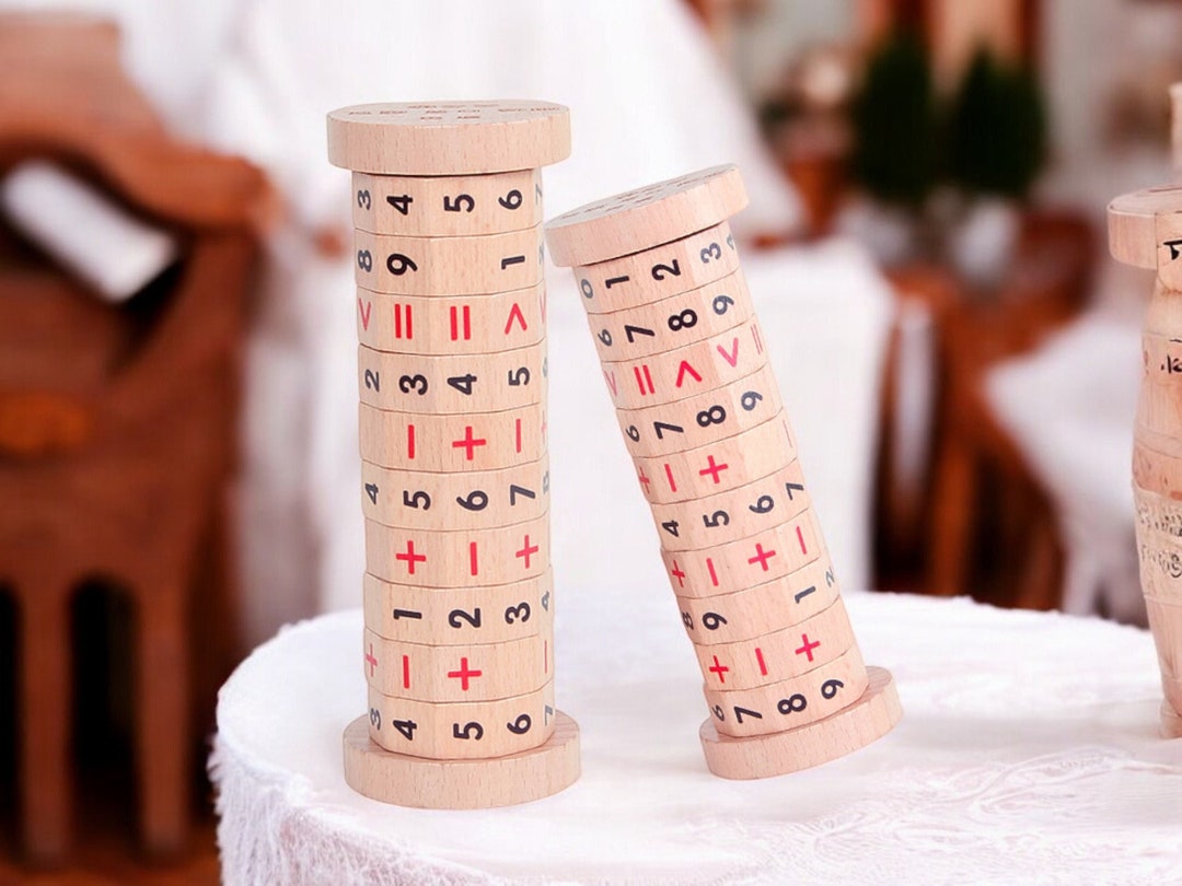 Wooden Calculator Kids Logic Puzzle Toy - Hybrid Speed Rotator Gadget ...
