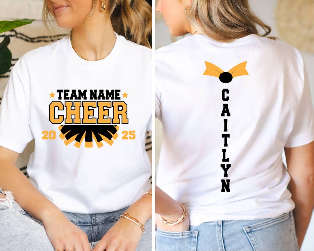 Personalized Cheer Team Name Shirt, Cheer Competition Outfit, Mascot ...