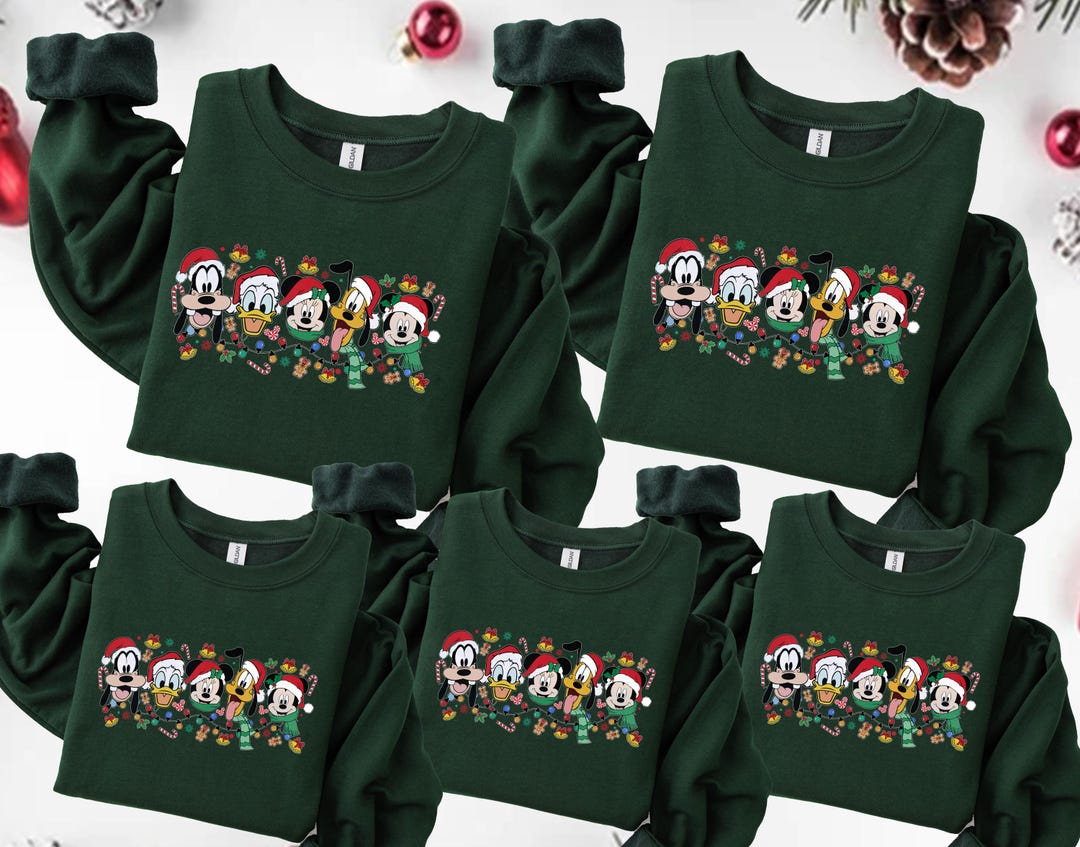 Vintage Mickey and Friends Christmas Sweatshirt, Disney Christmas ...