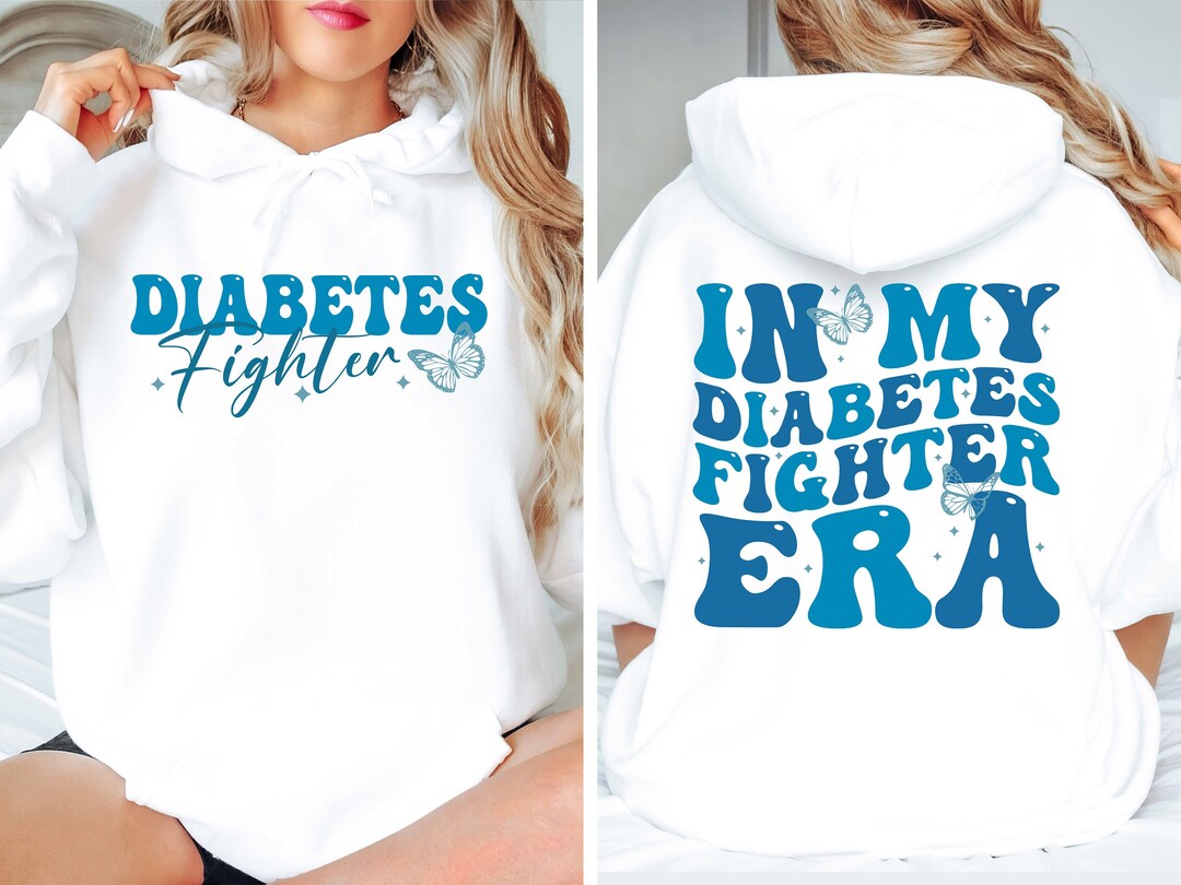 In My Diabetes Fighter Era Hoodie, Diabetes Awareness Hoodie, Blue ...