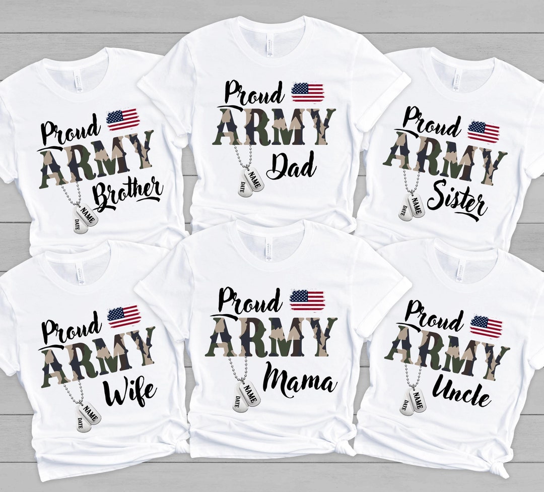 Custom Proud Army Family Shirts, Custom Military Family Shirt, Proud ...