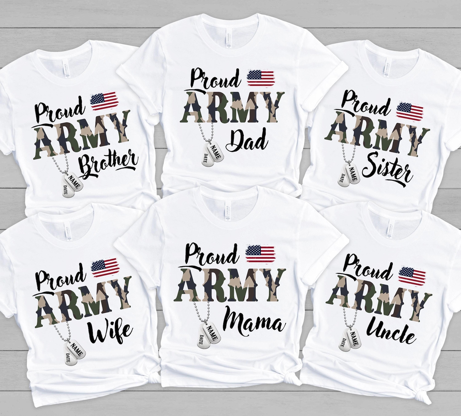 Custom Proud Army Family Shirts, Custom Military Family Shirt, Proud ...