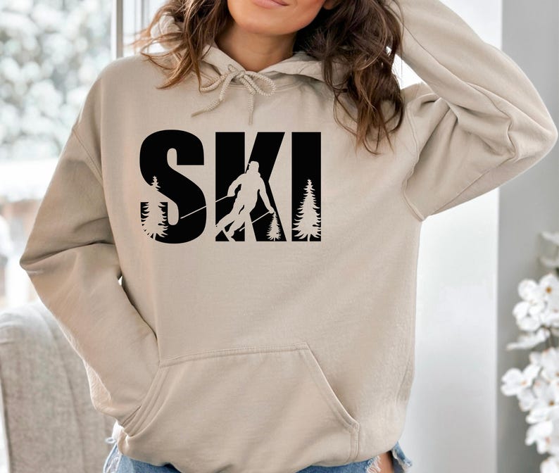 Ski Hoodie, Winter Sports Hoodie, Snowboarding Hoodie, Ski Trip Hoodie ...