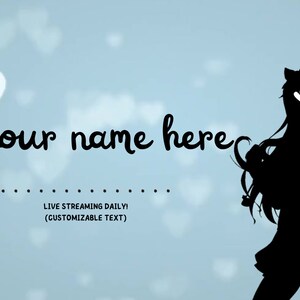 Custom Hearts or Waves Animated Vtuber Banner/intro Screen for Twitch ...