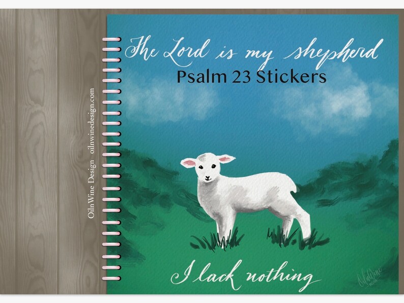 Psalm 23 Stickers for Goodnotes Planners and Digital Scrapbooks - Etsy